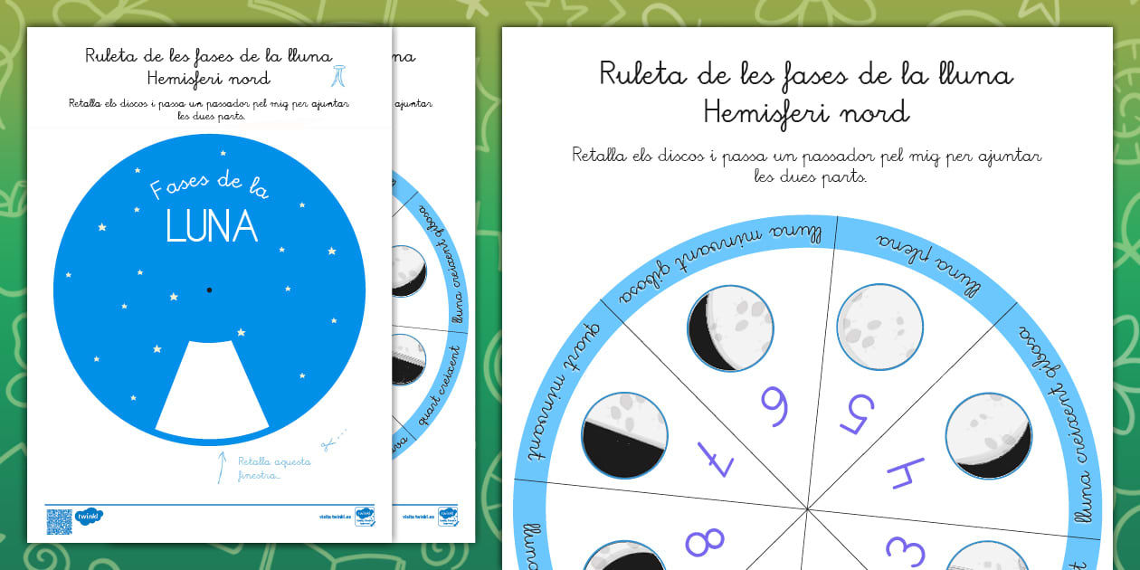 Ajuda visual: Ruleta de les fases de la lluna - Català