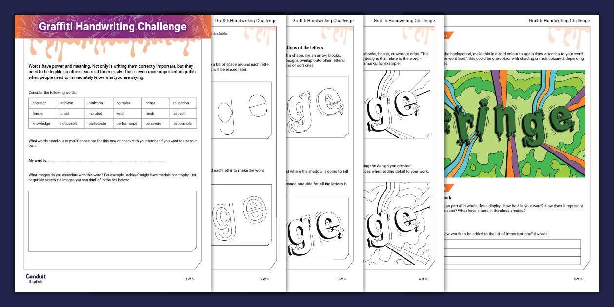 Graffiti Handwriting Challenge (Hecho por educadores)