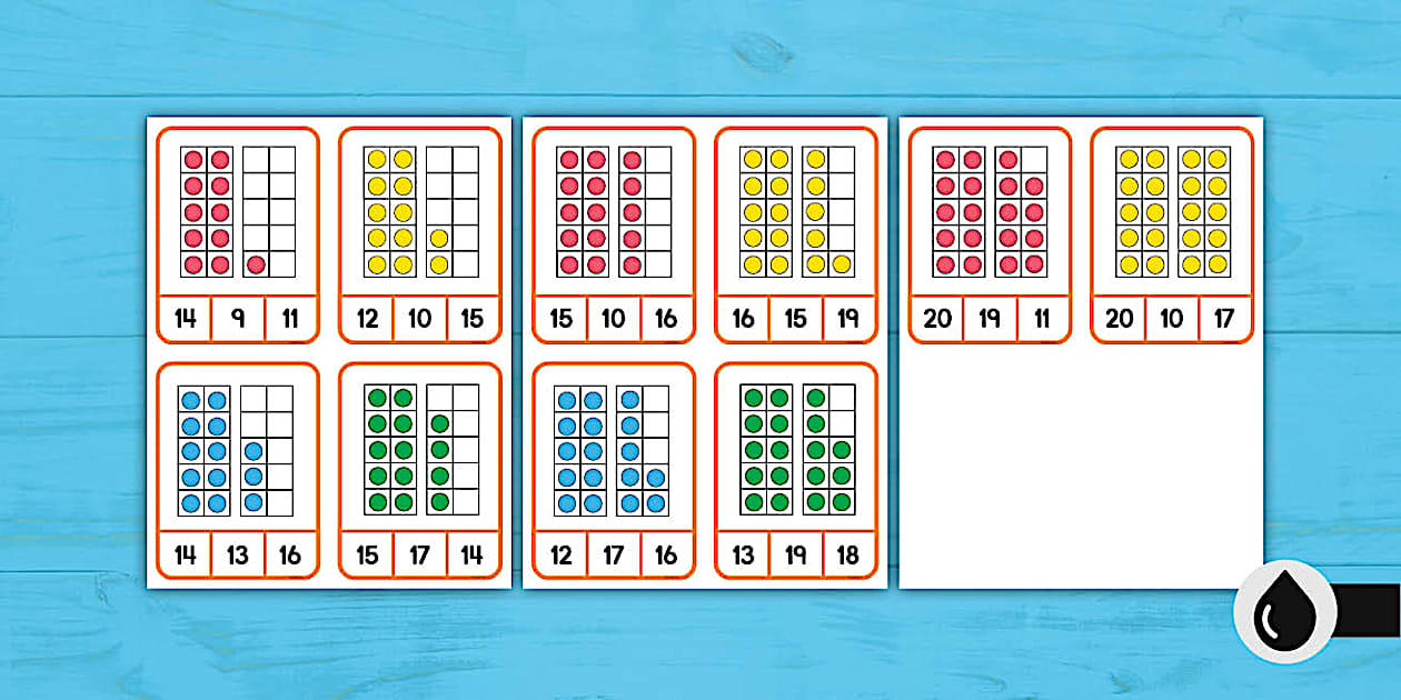 Ten-Frame Counting to 20 Matching Game - Twinkl