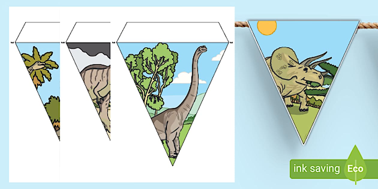 Dinosaur Bunting - Classroom Display Resources - Twinkl