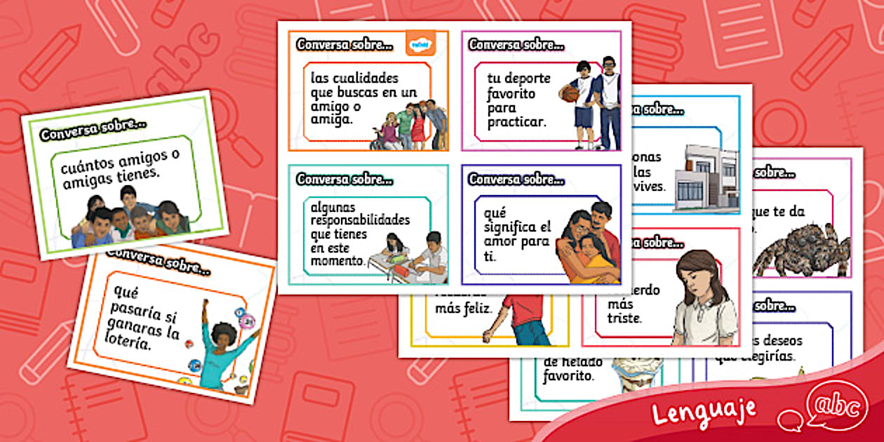 Tarjetas | Temas | Conversación | Expresión Oral | Lenguaje y ...