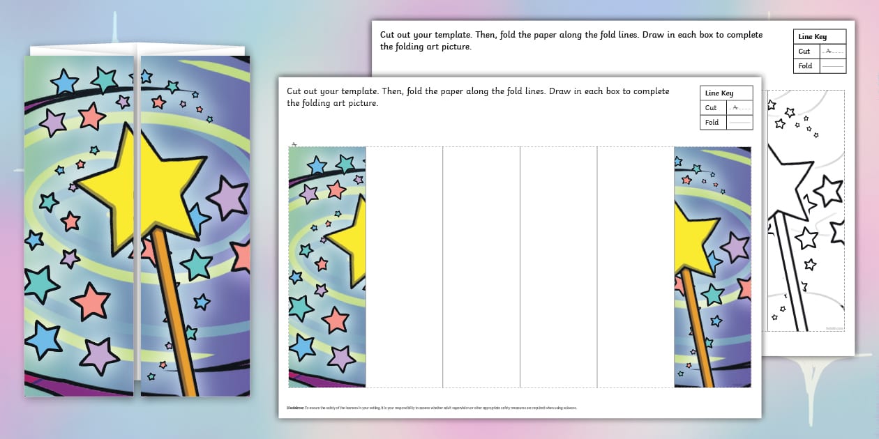 Magic Wand Folding Art Template (l'enseignant a fait)