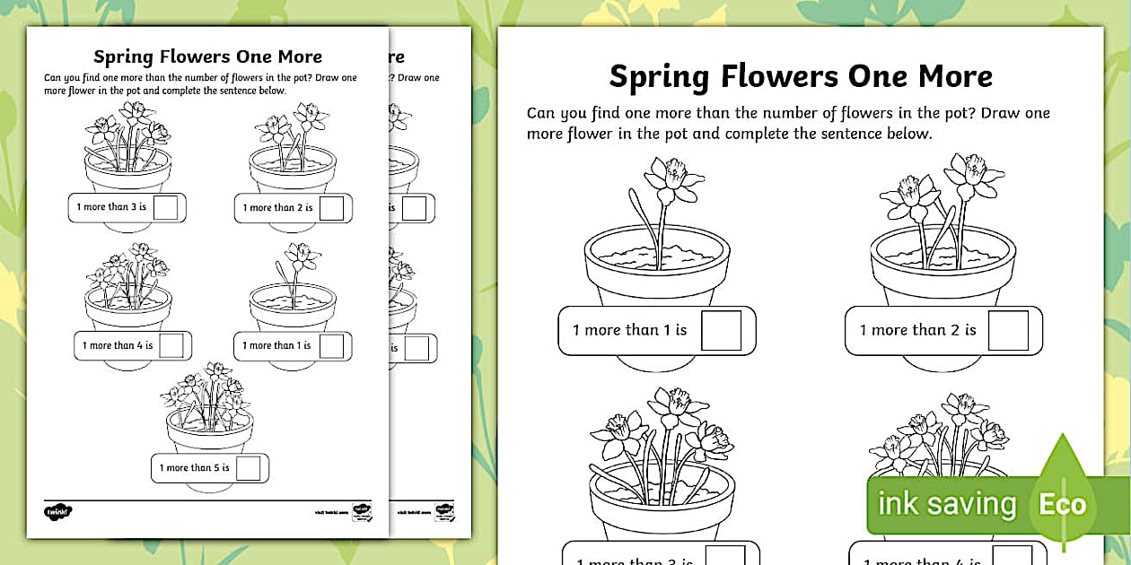 👉 Spring Flowers One More Activity (teacher made)