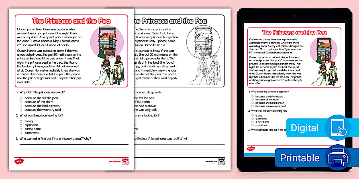 Second GradeThe Princess and the Pea Reading Passage