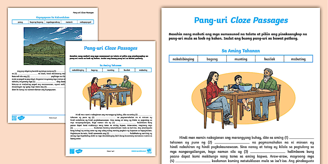 Pang-uri Cloze Passages | Grades 4 - 6 | Twinkl PH - Twinkl