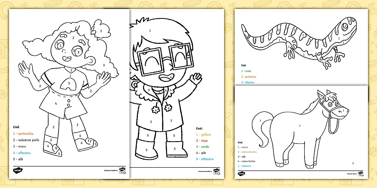 Primul animal de companie al Ashei – Colorează după cod