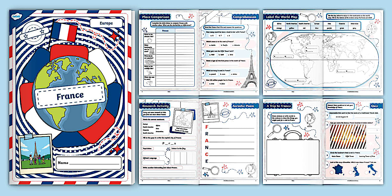 KS1 France Activity Booklet (teacher made) - Twinkl