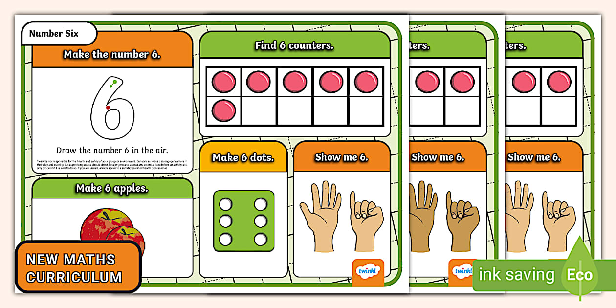 Number 6 (Fruit & Veg) Modelling Dough Mats (teacher made)