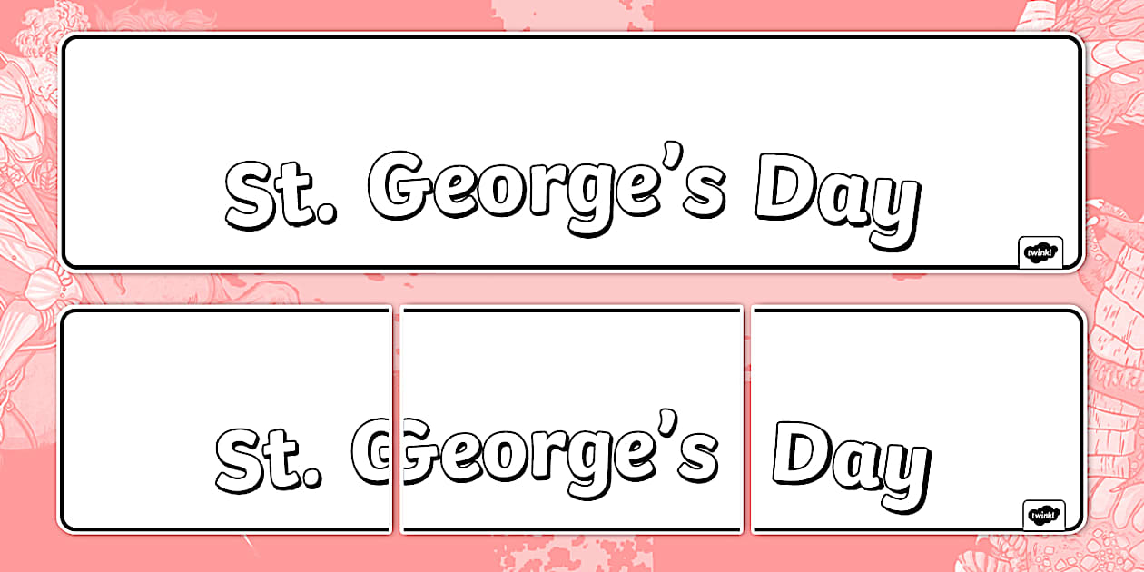 St. George's Day Collaborative Drawing Display Banner