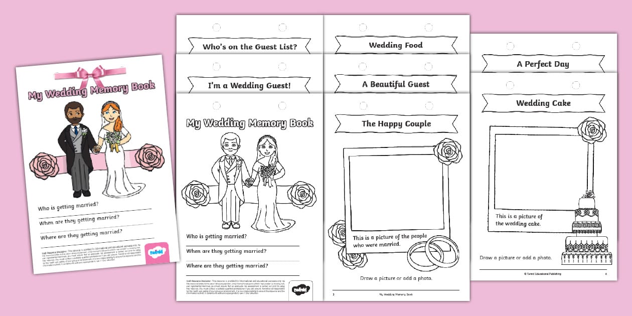 My Wedding Memory Book (teacher made) - Twinkl