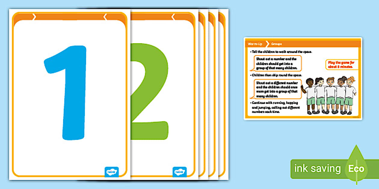 EYFS PE (Reception) Groups Game Warm-Up Activity Card