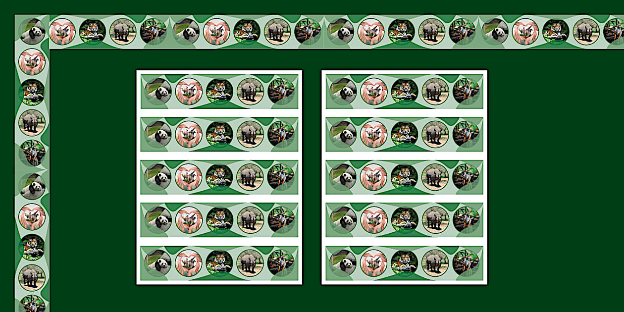 Endangered Animals Bulletin Board Borders (Teacher-Made)