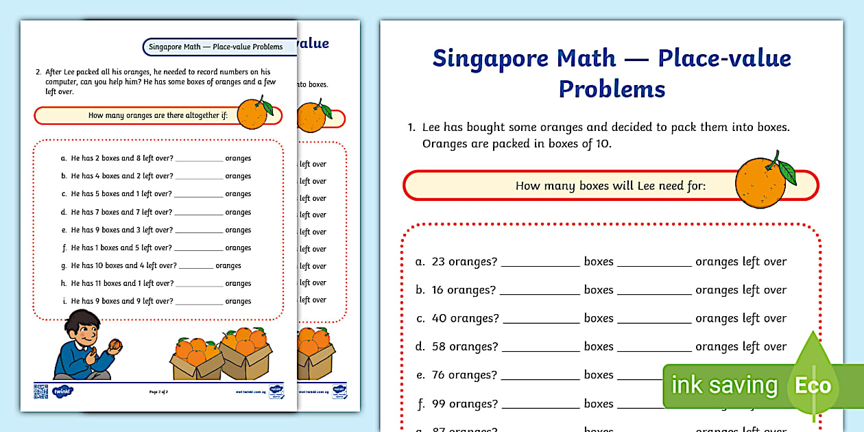 *Singapore Math -- Place-value Problems* (teacher made)