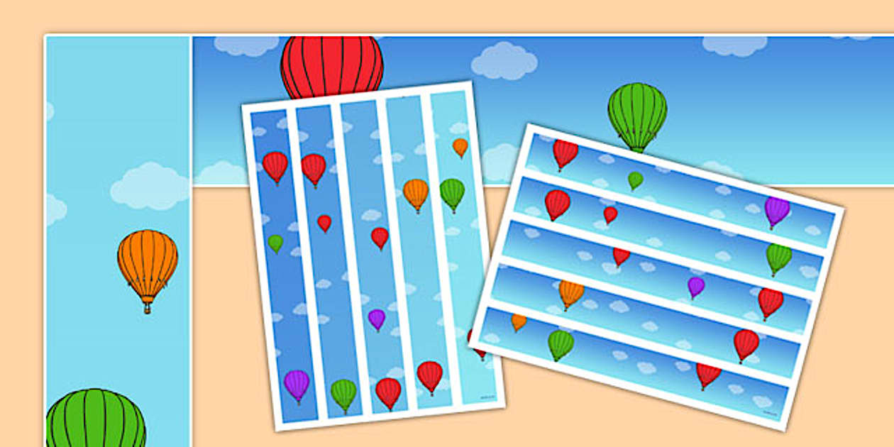 Hot Air Balloons Bulletin Board Borders (Teacher-Made)