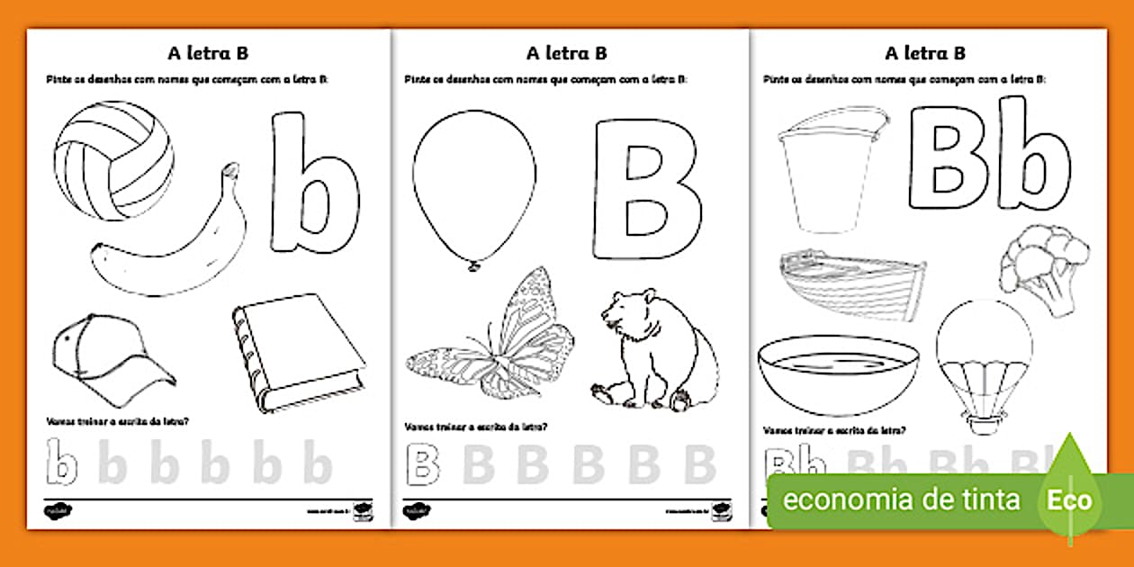 Atividade com a Letra B – Atividade de Alfabetização