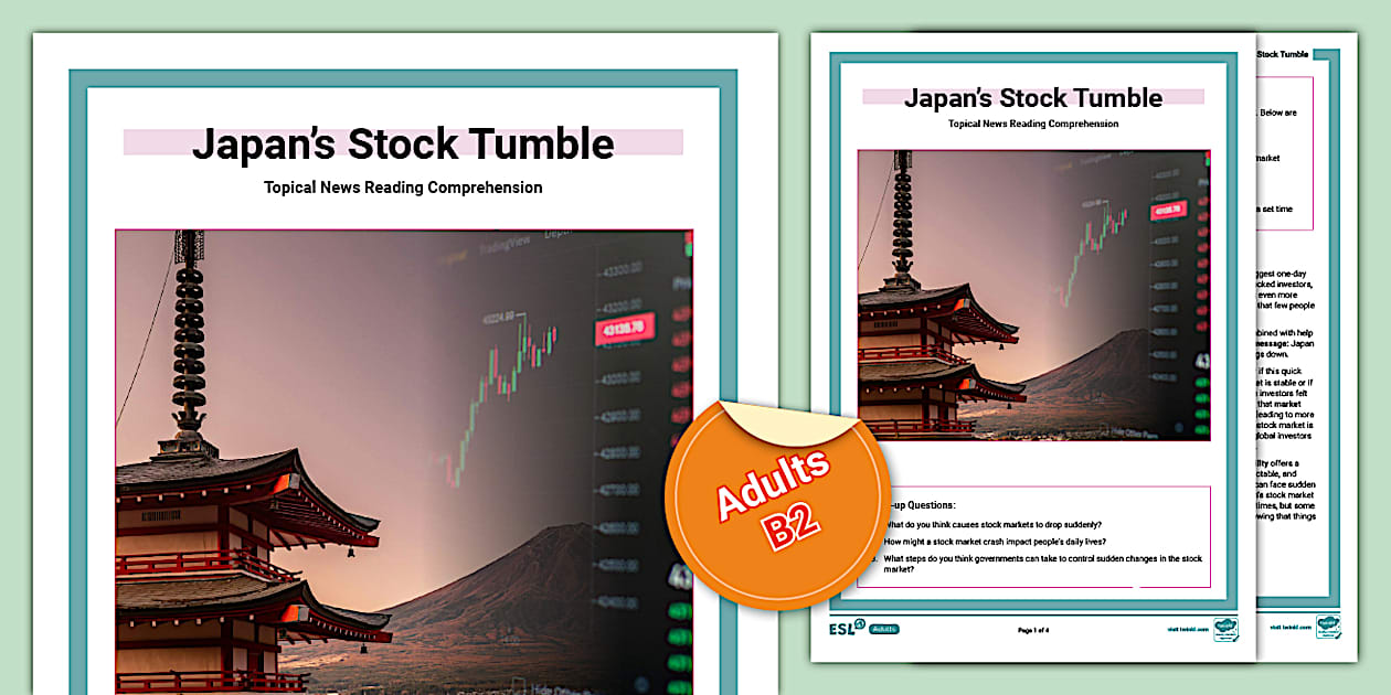 ESL Japan's Stock Tumbles (Teacher-Made) - Twinkl