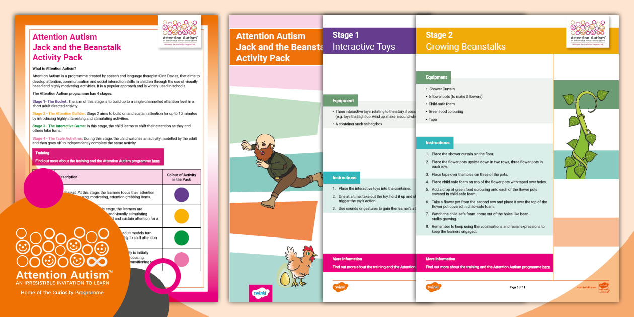 Attention Autism Jack and the Beanstalk Activity Pack