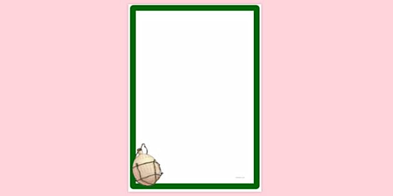 Simple Stone Age Water Containers Page Border | Twinkl