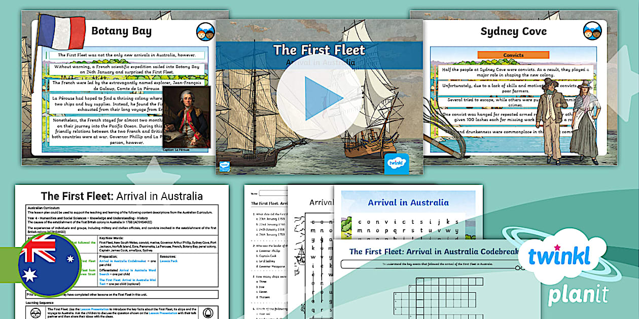 Year 4 HASS History The First Fleet Lesson 3 (teacher made)