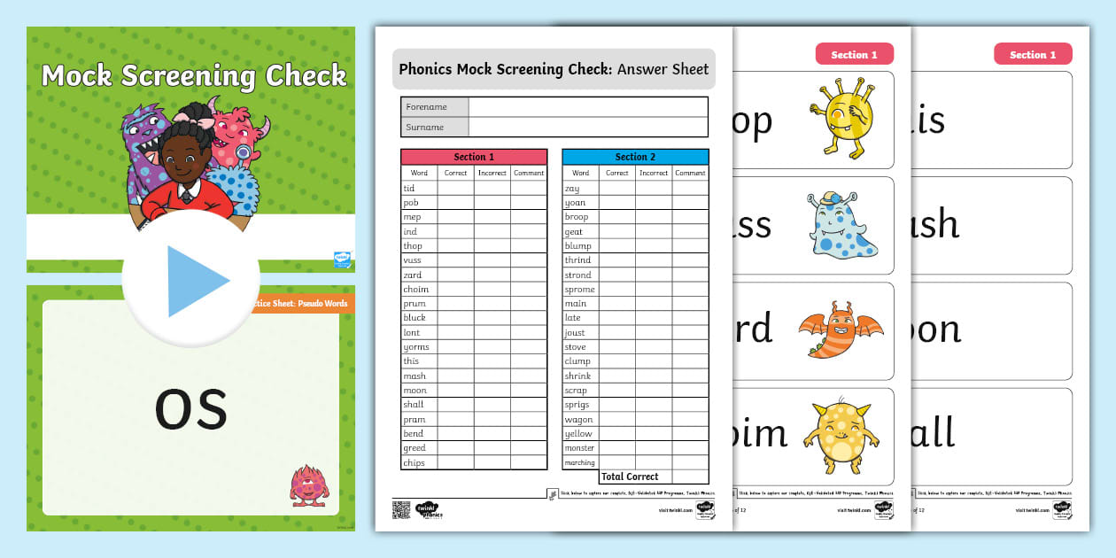 Phonics Screening Survival: Mock Phonics Screening Check Resource Pack