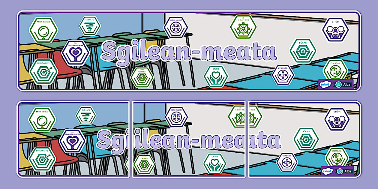 Sgilean-meata - Bratach-fada (teacher made) - Twinkl