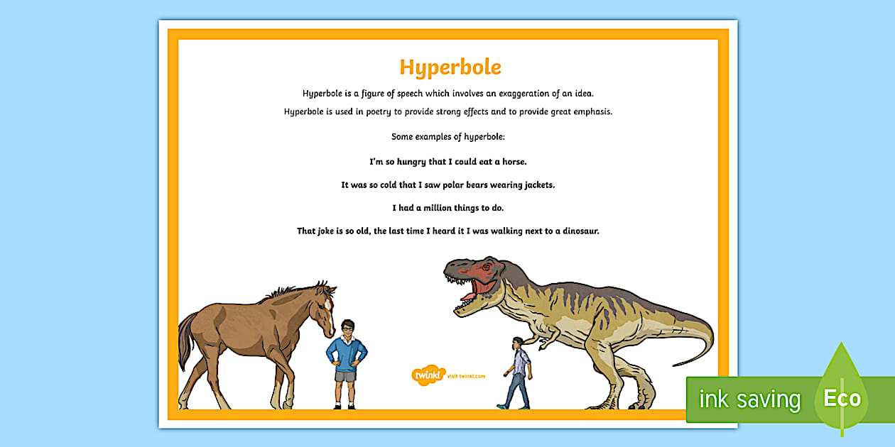 Hyperbole Poster | Ready-to-print Poster | Twinkl Resource