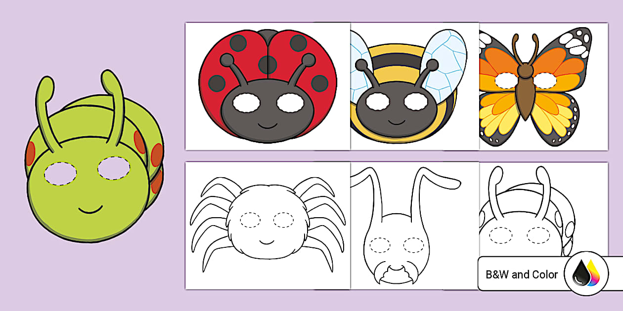 Insect Dramatic Play Masks (Teacher-Made) - Twinkl