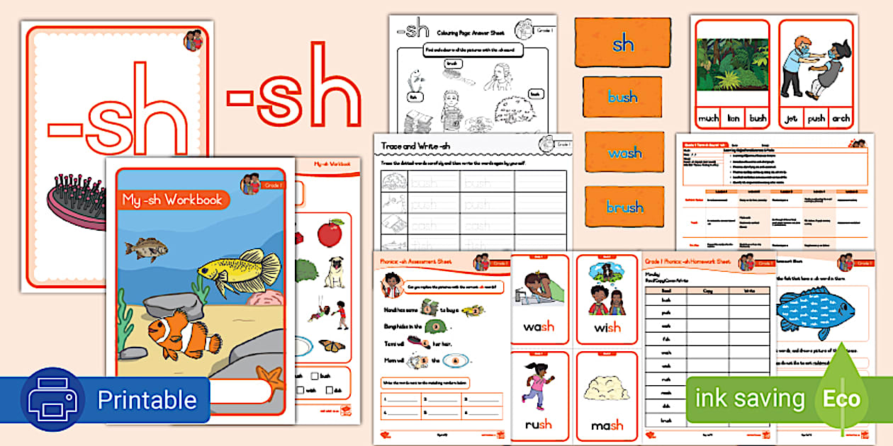 Grade 1 Phonics Pack -sh