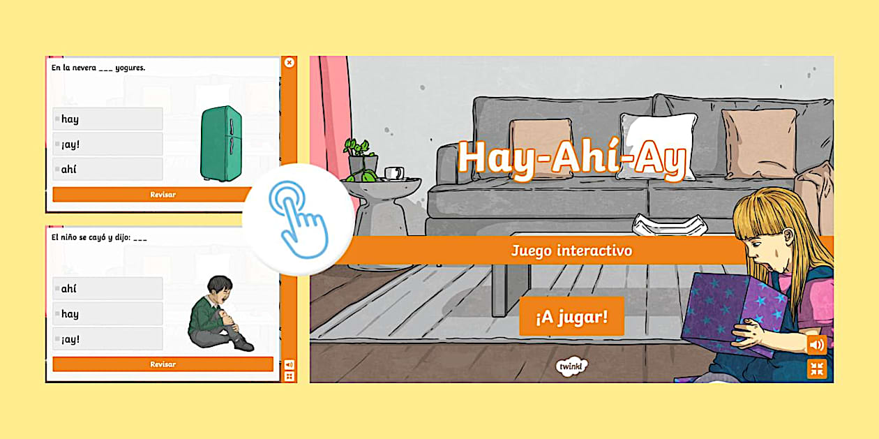 Juego interactivo: Hay-Ahí-Ay (teacher made) - Twinkl