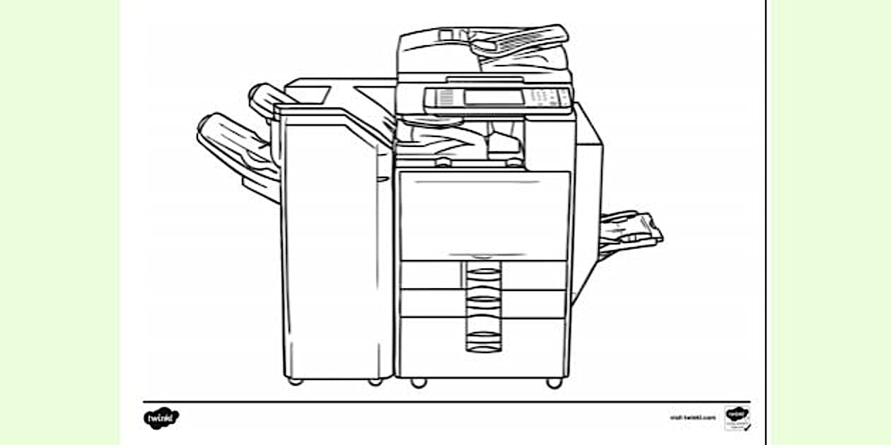 Photocopier Colouring Sheet (teacher made) - Twinkl