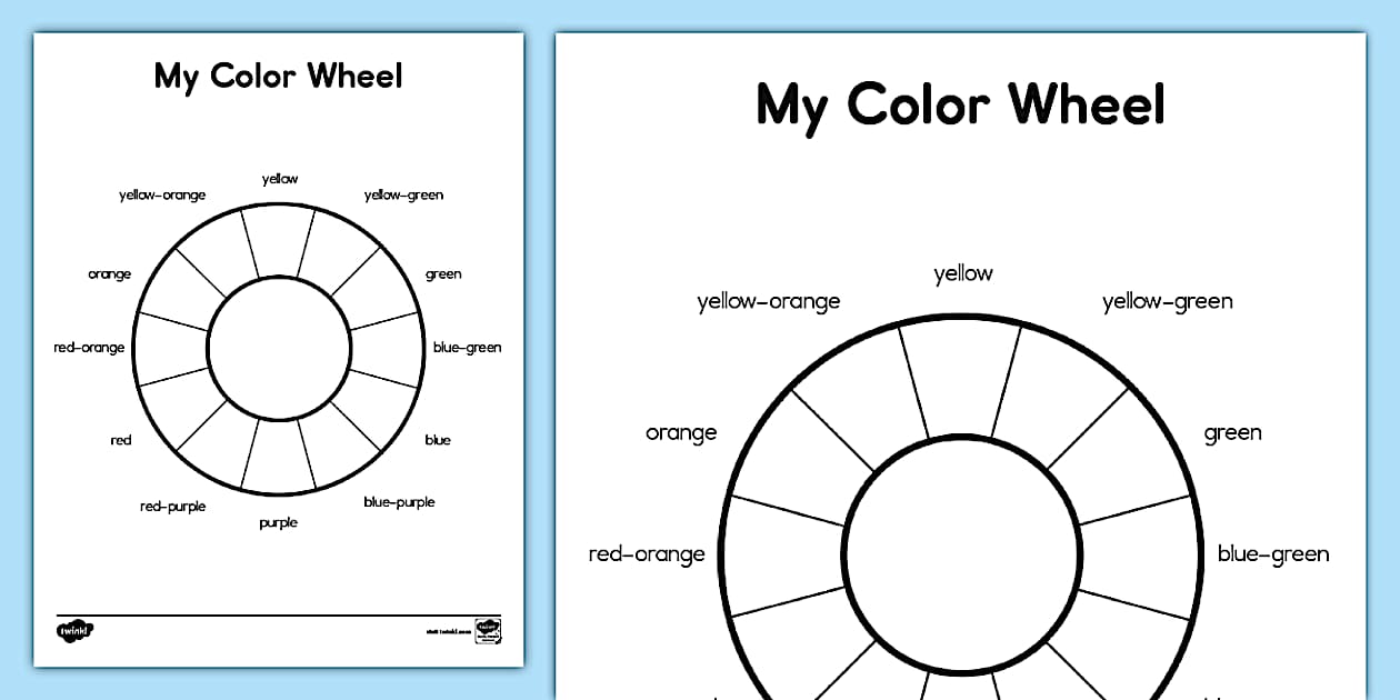 My Color Wheel Coloring Sheet (teacher made) - Twinkl