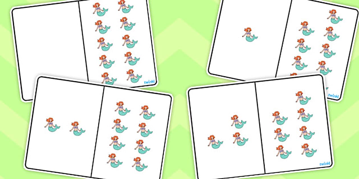 Mermaid Counting Number Bonds to 10 (teacher made) - Twinkl