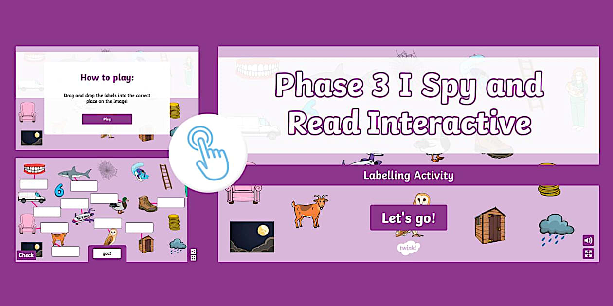 Phase 3 I Spy and Read Interactive Labelling Activity