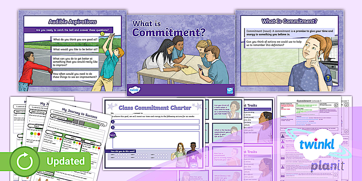 RE: Commitment: What Is Commitment? Year 5 Lesson 1 - Twinkl