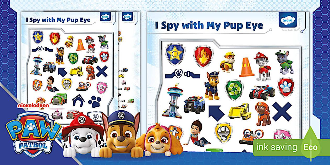 FREE! - PAW Patrol: I Spy With My Pup Eye (teacher made)