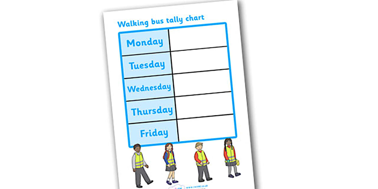 👉 Walking Bus Tally Chart (teacher made) - Twinkl