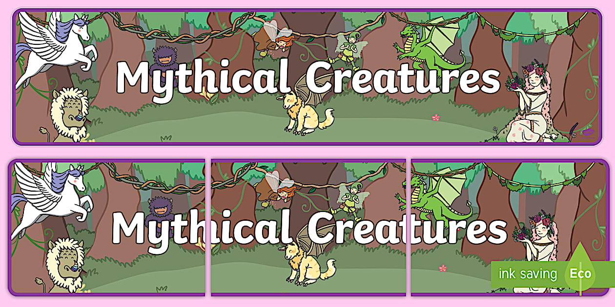 Editable Mythical Creatures Display Banner (professor feito)