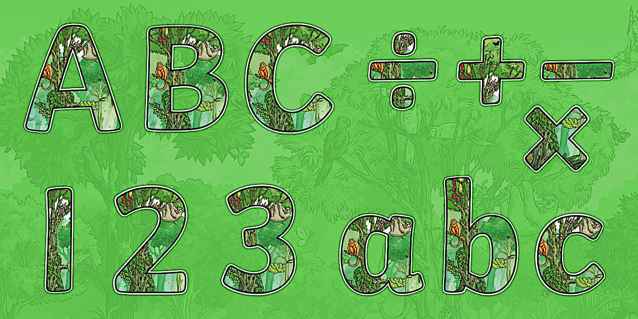 The Amazon Rainforest Display Lettering (teacher made)