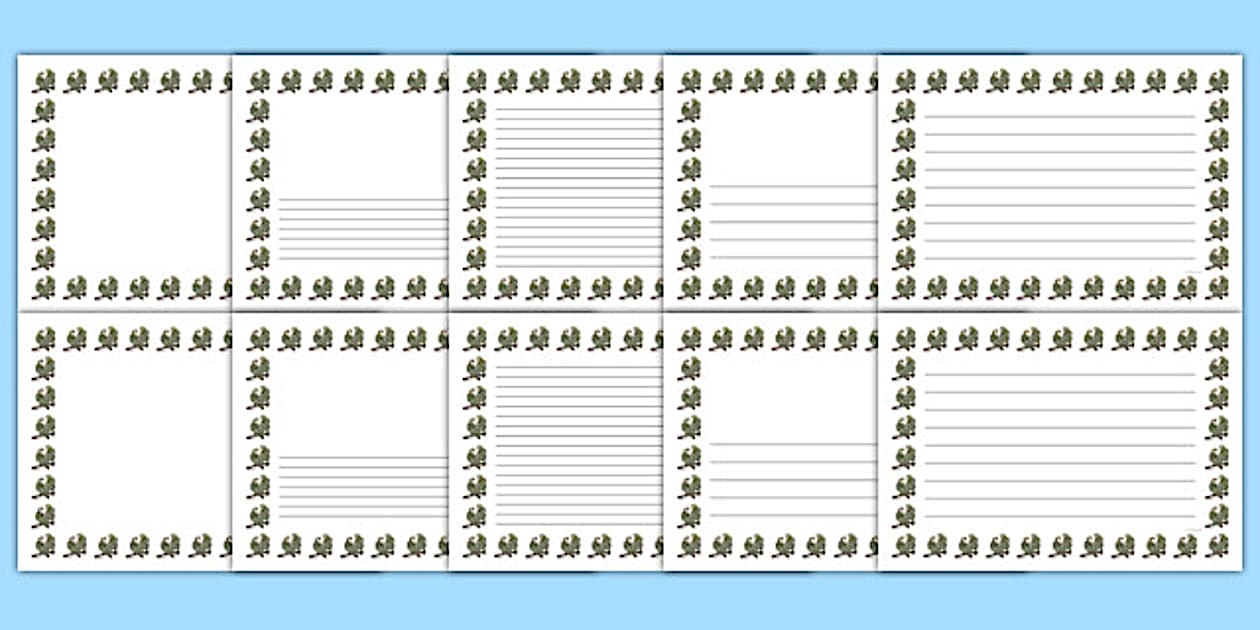 Injured Soldier Landscape Page Borders- Landscape Page Borders