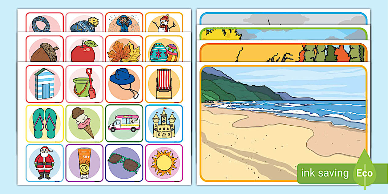 Editable Australian Seasons Sorting Game (teacher made)
