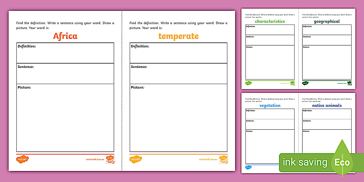 Africa Word Wall Activity (Teacher-Made) - Twinkl