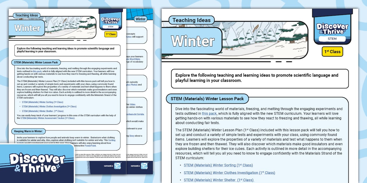 STEM Winter Teaching Ideas for Materials (professor feito)