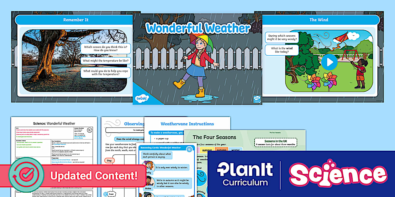 Science: Seasonal Changes Autumn and Winter: Wonderful Weather Year 1 ...