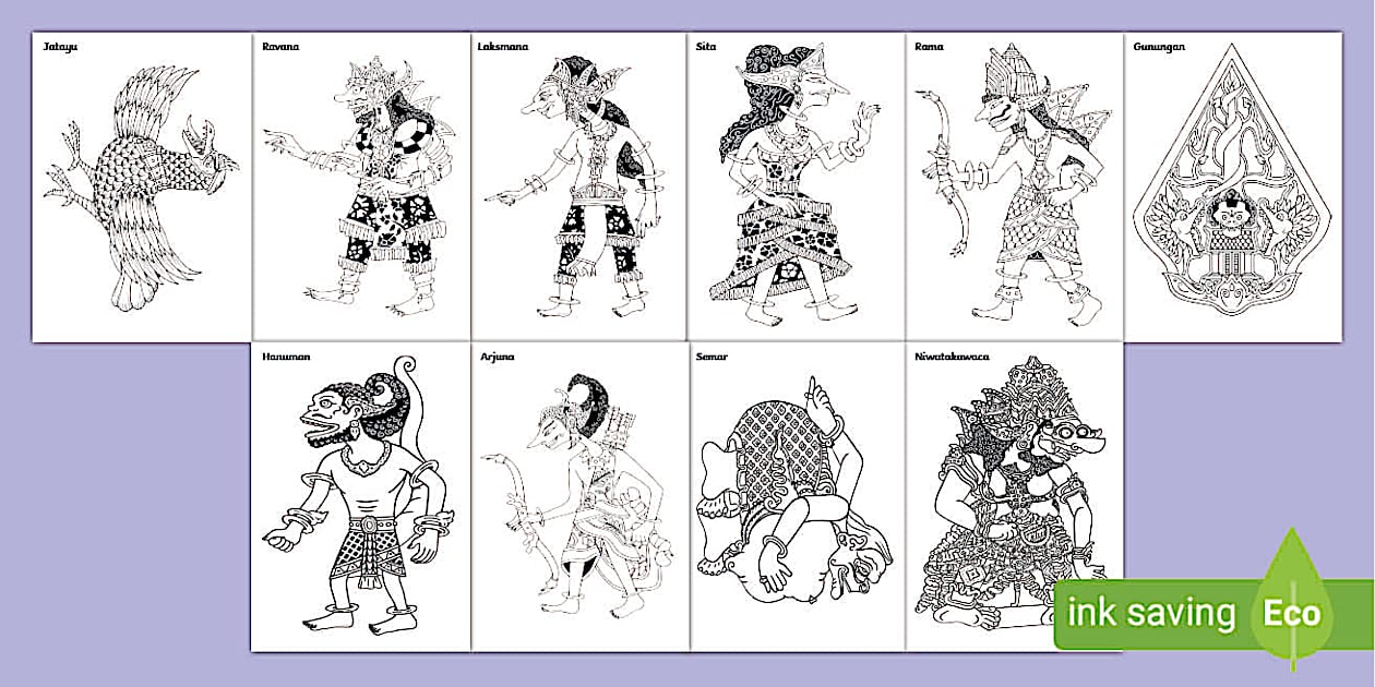 Indonesian Wayang Kulit Paper Template (teacher made)