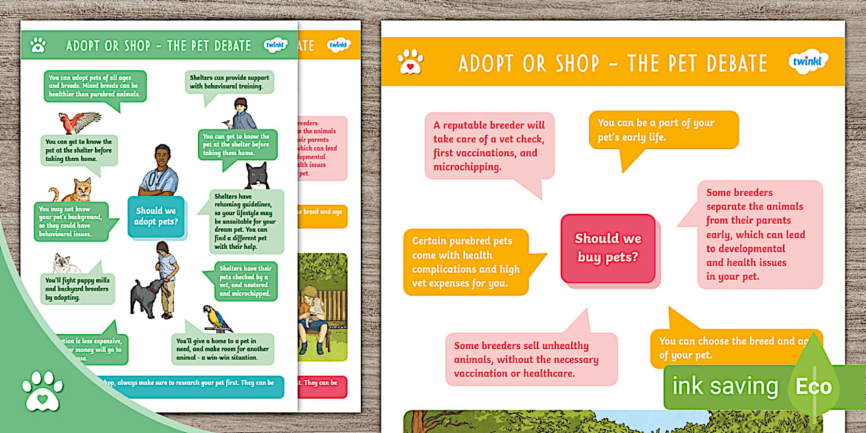 Adopt or Shop - The Pet Debate - Display Posters - Pet Care