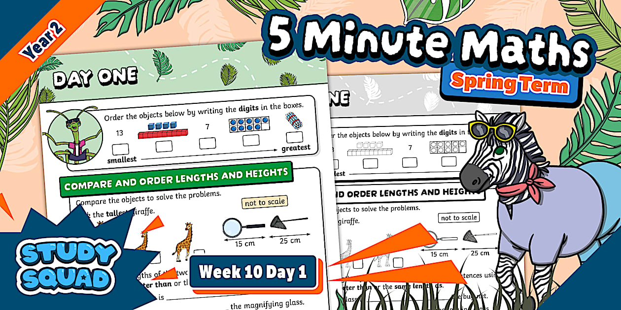 👉 Study Squad 5 Minute Maths - Year 2 Spring - Week 10 Day 1