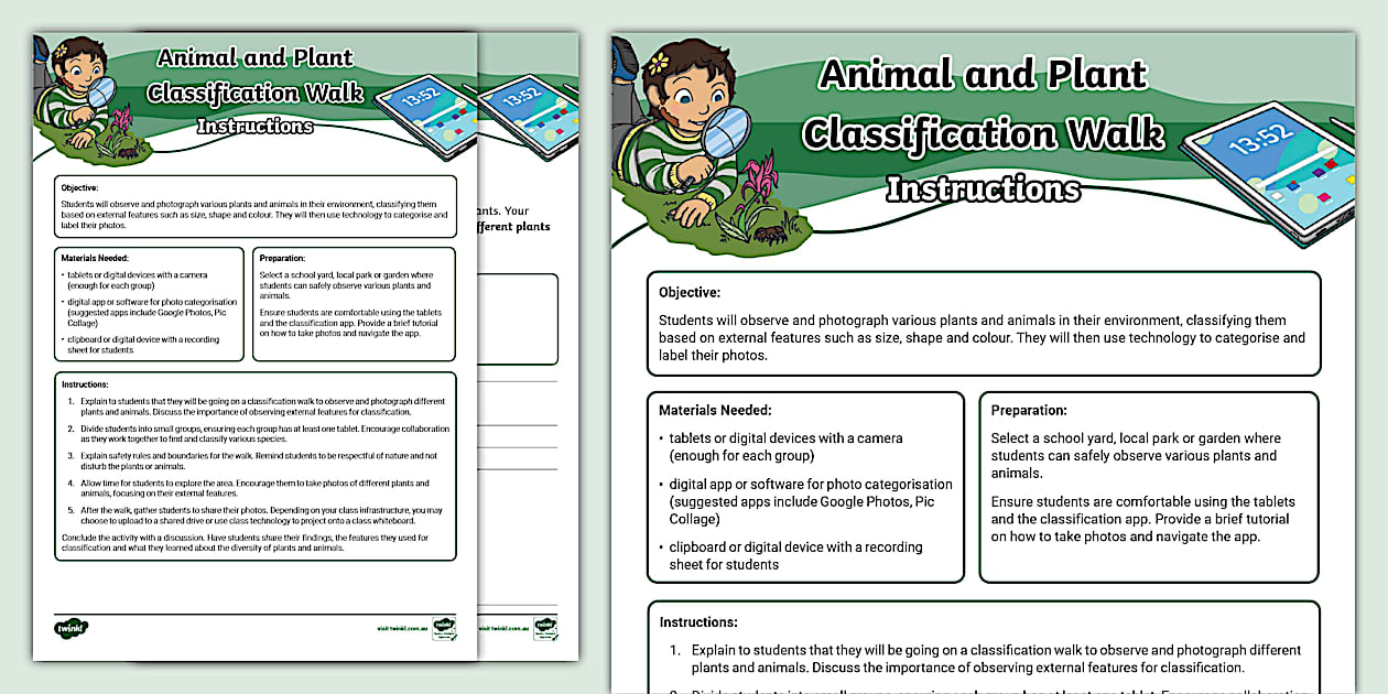 STEM Outdoors: Animal and Plant Classification Walk