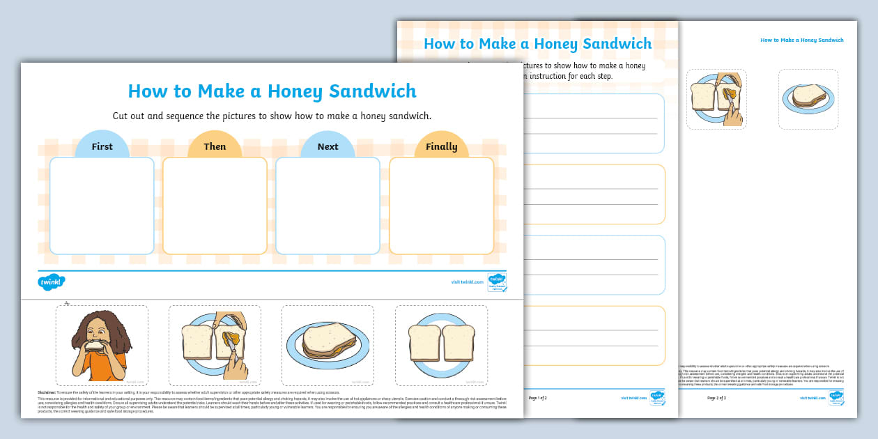 How to Make a Honey Sandwich Activity (teacher made)