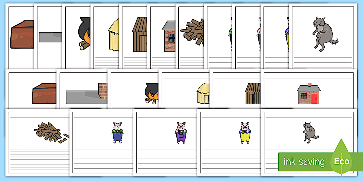 Fframiau Ysgrifennu Y Tri Mochyn Bach (teacher made)