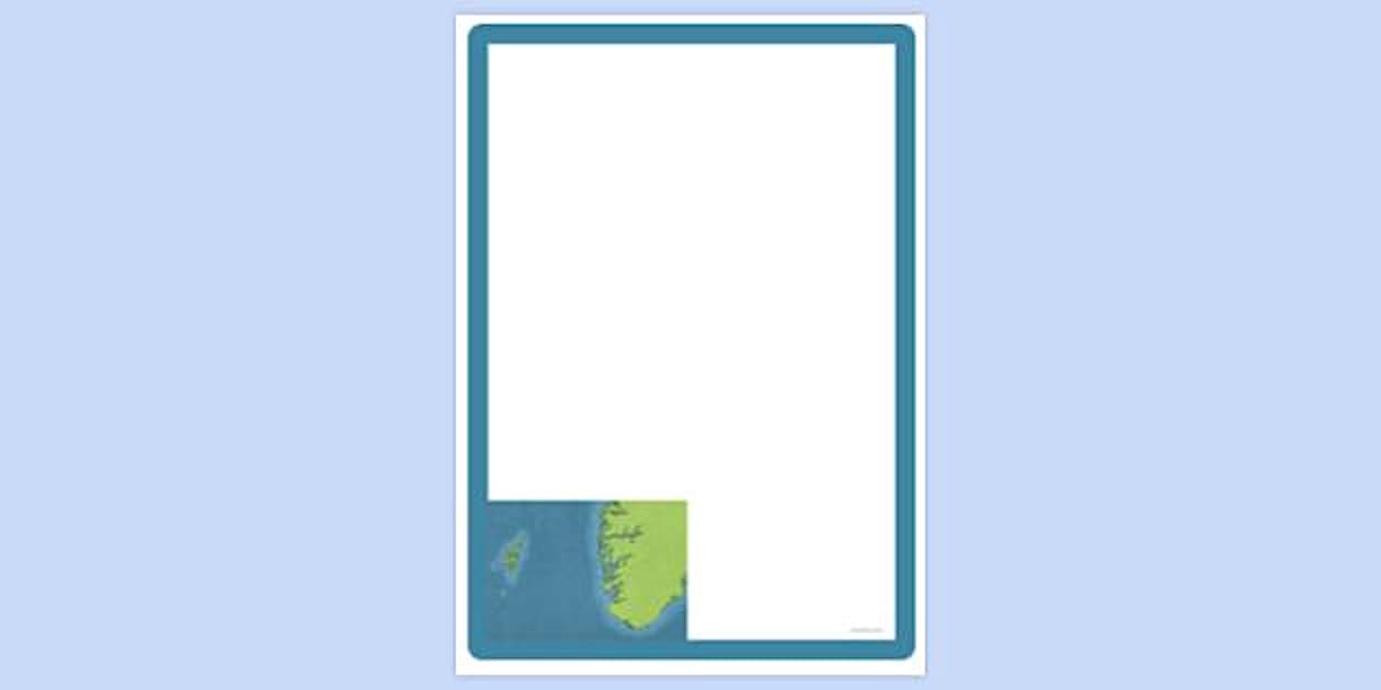 Shetland and Norway Map Page Border | Twinkl (teacher made)